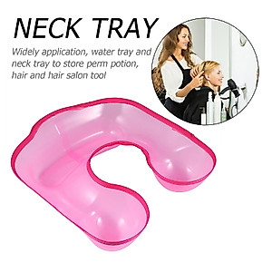 HEALLILY Hair Salon Neck Tray, Pink, Plastic, Compact, Adjustable, Hair Styling, Coloring Tool, Salon, Barbershop, Home Use