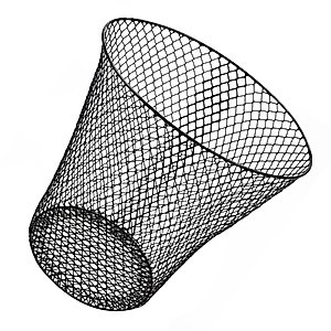 Luxshiny Black Mesh Trash Can - Mesh Office Trash Can Open Metal Wire Wastebaskets Recycling Garbage Container Bin for Office, Home,School