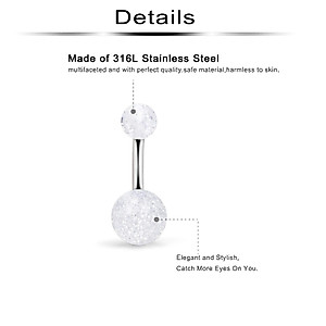 Ftovosyo 12PC Belly Button Rings Banana Barbells 14G Surgical Steel Bar Mix Color Body Piercing Jewelry for Women Pink Black