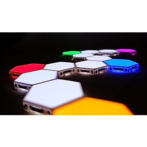 Penophiary RGB Color Changing Hexlight Modular Touch Lights Panels Wall Lighting Night Light Magnetic Hexagonal Honeycomb LED (6 Pcs)