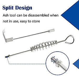 FIRELOOP 20“ Ash Tool Poker for Big Green Egg Grill，Big Green Egg Parts Accessories Ash Tool for Big Green Egg, Kamado Joe and Other Charcoal Grills