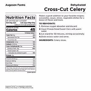 Augason Farms Dehydrated Cross Cut Celery 1 lb 2 oz No. 10 Can