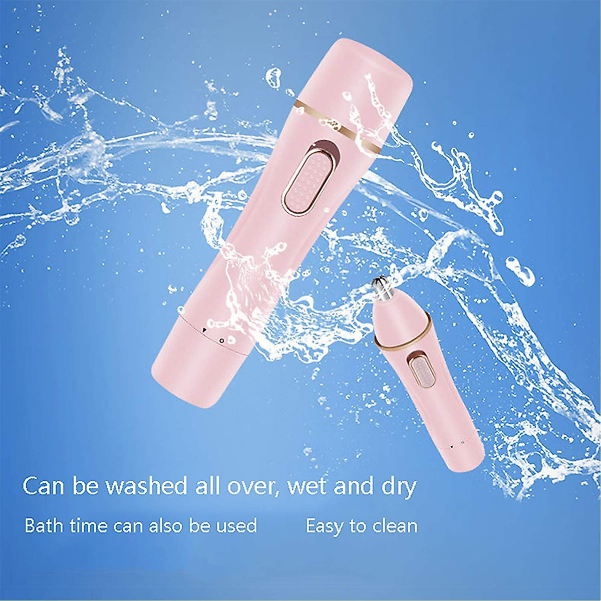 JCSW Facial Hair Removal for Women, 4 in 1 Painless Electric Shaver Women Epilation, Rechargeable Foil Shaver, Waterproof Body Remover Kit Eyebrow Nose Arms Bikini Area Legs