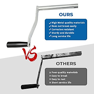 WIKIBB Crank Handle for Coleman Fleetwood Pop-Up Camper,Iron Tent Camper Crank Handle with Rotatable Plastic Handle 4-1/4 inches Handle Length