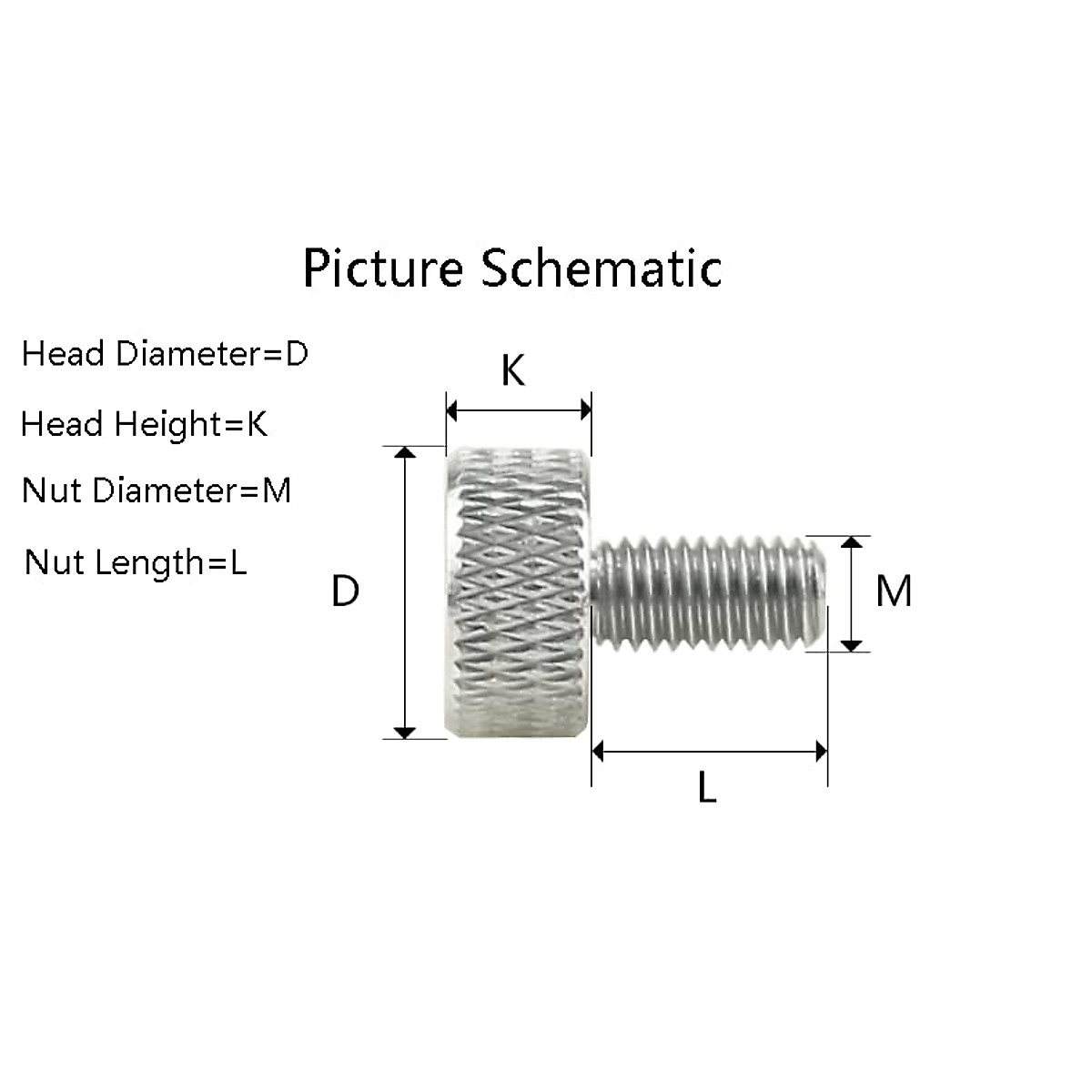 20 Pcs Aluminum knurling Fully Threaded Hand Twistscrew,for Motherboard Installation Etc.M3x10mm