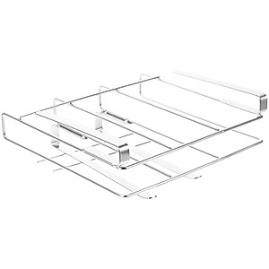 SHERCHPRY Kitchen Countertop Storage Rack Metal Cutting Board Holder Under Cabinet Shelf Pot Pan Lids Rack Organizer Shelf Stand Silver