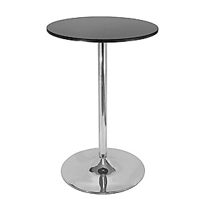 Winsome Spectrum 3 Piece Round Pub Table Set, Black / Metal, 28"
