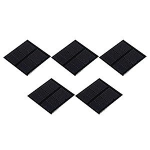 MECCANIXITY Mini Solar Panel Cell 2V 150mA 0.3W 60mm x 60mm for DIY Electric Power Project Pack of 5