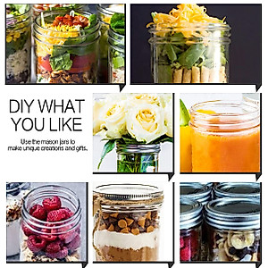 KAMOTA Wide Mouth Mason Jars 9 PACK 22 oz With Lids and Bands, Ideal for Jam, Honey, Wedding Favors