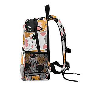 beeplus Lovely Cats Assembly Kids Backpack 13inch Little Kid Toddler Backpacks for Boys and Girls with Chest Strap