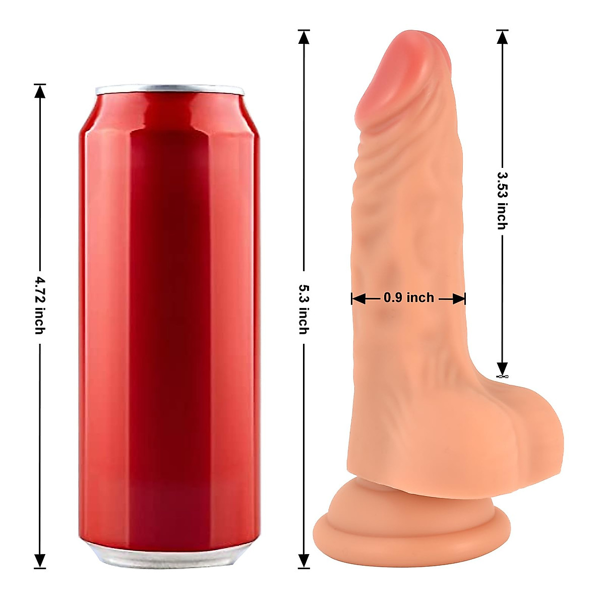 Beginner 5 Inch Silicone Dildo,Realistic Mini Lifelike Soft Dildos with Strong Suction Cup for Hands-Free Play,Adult Sex Toy for Women Men Couples,G-Spot Stimulation Starter Dildos Anal Training Toys