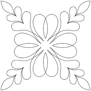 Quilting Stencils for Machine and Hand Quilting - Set of 2 Reusable Feather, Hearts and Triangular Designs Plastic Quilt Stencil for Borders, Background, Block Patterns with Guide