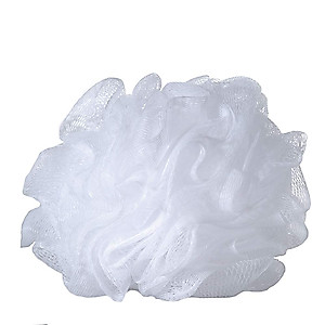 iboodi Bath Sponge Loofah Shower Pouf White Mesh Shower Puff Pack of 6 (35g/pcs)