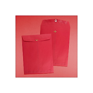 Jam Paper 87477 Open End Clasp #13 Catalog Envelope, 10-Inch X 13-Inch, Red, 100/Box