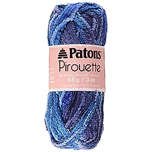 Patons Pirouette Shimmer Yarn, Midnight Blue