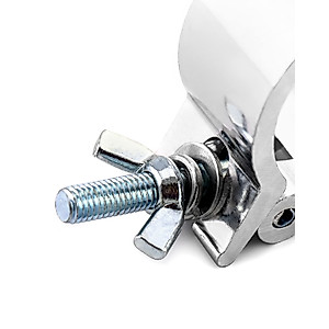 QWORK Truss Clamp Stage Lights Clamp, 10 Pack 2 Inch Aluminum Alloy Lighting Clamp for Truss, Moving Head Light, Fits 48-52mm OD Tube/Pipe, Heavy Duty 220Lbs Load Capacity