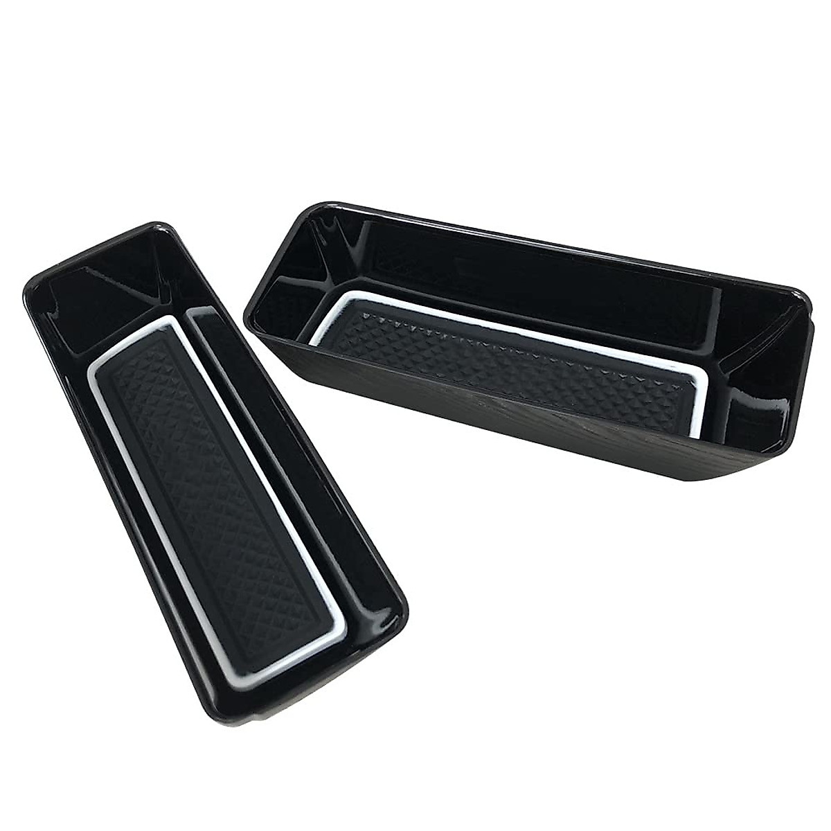 Vesul Front Row Door Side Storage Box Compatible with Ford Edge 2015-2024 Armrest Phone Container Door Organizer Handle Pocket ABS Tray Insert Glove Pallet