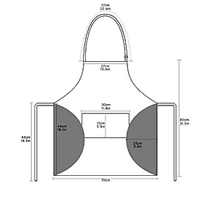 2 PCS Aprons for Women Men Kitchen Aprons with Pockets for BBQ Kitchen Cooking Baking Crafting Restaurant (black)