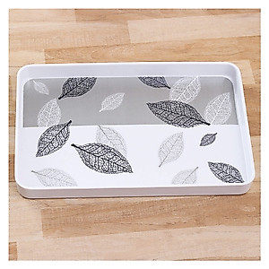 Serving Serving Tray Plastic Tray for Coffee Table Breakfast Tea Food Butler Decorative Display Countertop Kitchen Vanity Serve Trays Decorative Trays Tray (Color : C, Size : Small)