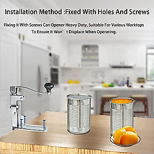 Simple Project Commercial Can Opener, 18”Table Manual Can Opener With Base, For Restaurants, Hotels, Bars, Military Can Opener, Swing Away & Heavy Duty Can Opener - cast steel