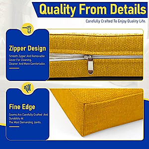 ROFIELTY Bench Cushion 45 inch, Soft Comfortable Window Seat Cushions, Bench Cushions for Indoor Furniture, Durable Stain Resistant Outdoor/Indoor Bench Seat Cushion (45x18x3, Ginger)