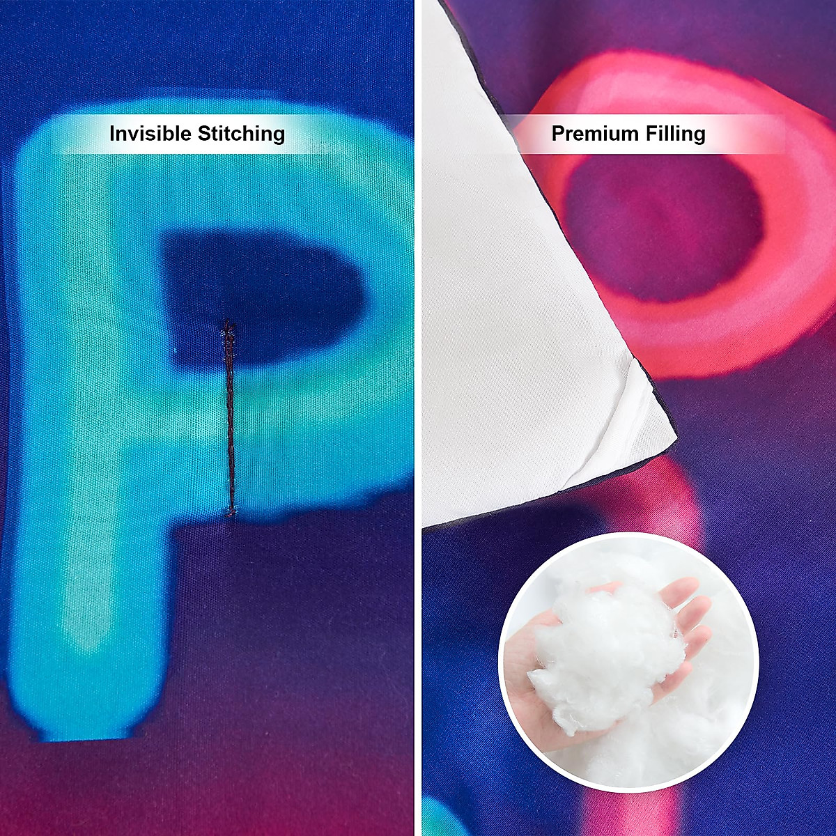 Koniroom Gaming Comforter Set Full/Queen Size, Gamer Bedding Sets for Kids Teen Boys with Play Everywhere Game Contoller Themed Printing, Reversible Comforter 3 Pieces with 2 Pillow Shams