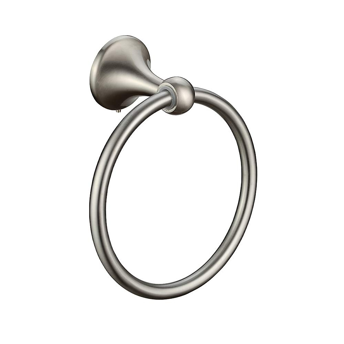 Wall Mounted Classical Design Round Towel Ring for Bathroom (Brush Nickel)