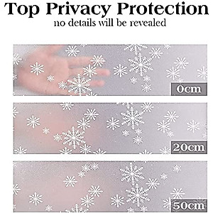 Niviy Christmas Decorations Privacy Window Film Snowflakes Window Clings Decals Stickers Non Adhesive Frosted Glass Film Heat Control 17.7” x 78.7”