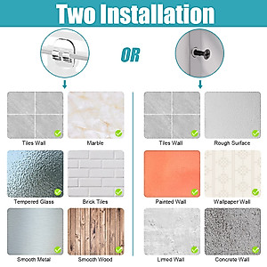 Kayfia Shower Caddy Basket Shelf with Soap Holder, 3 Pack Adhesive Organizer, No Drilling Rustproof Alloy Steel Mounted Racks with Towel Bar for Kitchen Bathroom Shampoo Storage (Silver Grey)