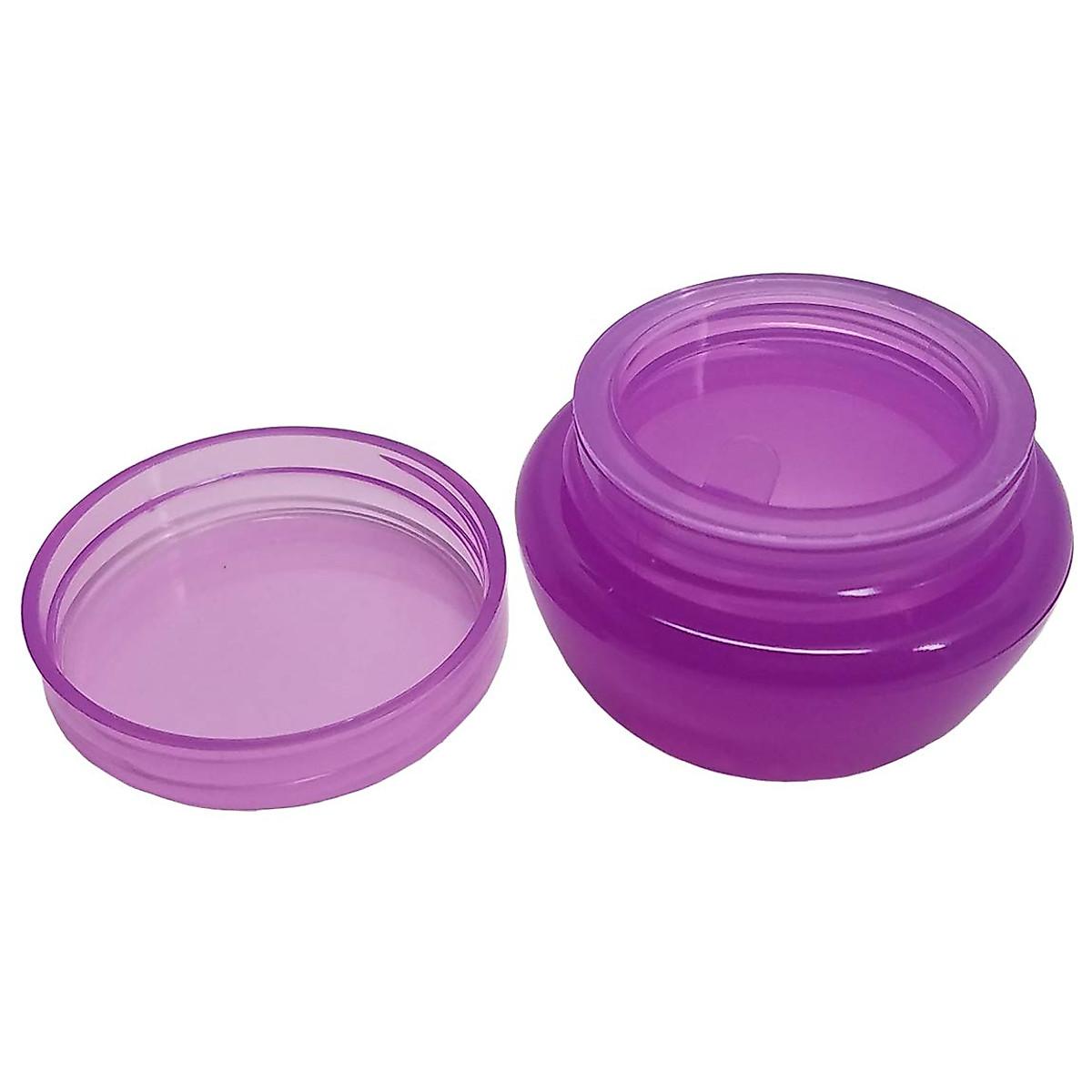 Beauticom 10G/10ML Frosted Container Jars with Inner Liner for Scrubs, Oils, Salves, Creams, Lotions, Makeup Cosmetics, Nail Accessories, Beauty Aids - BPA Free (6 Pieces, LIGHT Purple)
