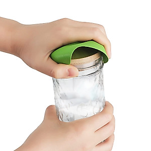 4pcs Jar Opener Gripper Pad, Multifunctional Rubber Jar Opener Kitchen Coaster for Elderly Suffering from Arthritis Children Women Weak Hands(Blue, Green)