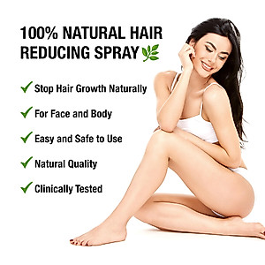 100% Natural Hair Growth Inhibitor Permanent Hair Removal Remover Hair Inhibiting and Reducing to Stop Hair Growth & Body Face Hair Reduction After Epilation Epilating Laser or Wax no no Not Cream 4.3oz