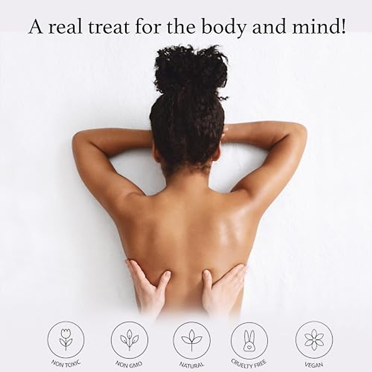 Massage Oil Candle for Pure Relaxation and Home SPA - Vegan Moisturizing Body Oil - Hydrating Skin Care with Essential Oils (6.76oz)