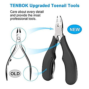 Upgraded Ingrown Toenail Tools 9pcs, TENBOK Professional Podiatrist Toenail Clippers for Thick, Ingrown & Side Nails for Men & Seniors, Surgery Grade Ingrown Toenail Treatment Pedicure Tool