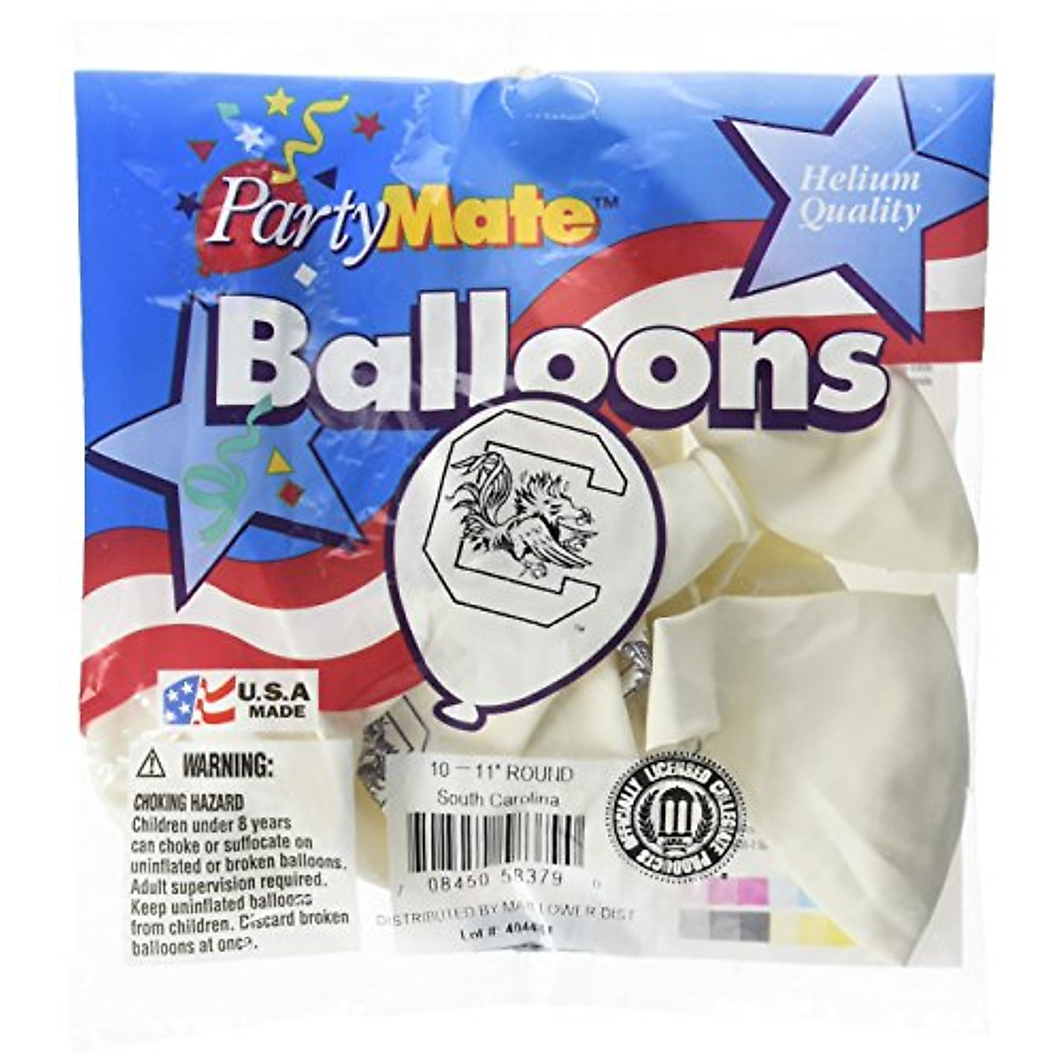 Pioneer Balloon Company 10 Count University of South Carolina Latex Balloon, 11", Multicolor