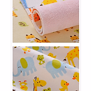 4pcs Pack Monvecle Baby Infant Cotton Waterproof Changing Pads Washable Resuable Diapers Liners Mats Small 18"x12"