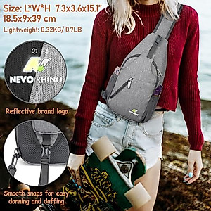 N NEVO RHINO Crossbody Sling Backpack Cross Body Bags for Women Small Sling Chest Bag Shoulder Backpack Travel Hiking Daypack
