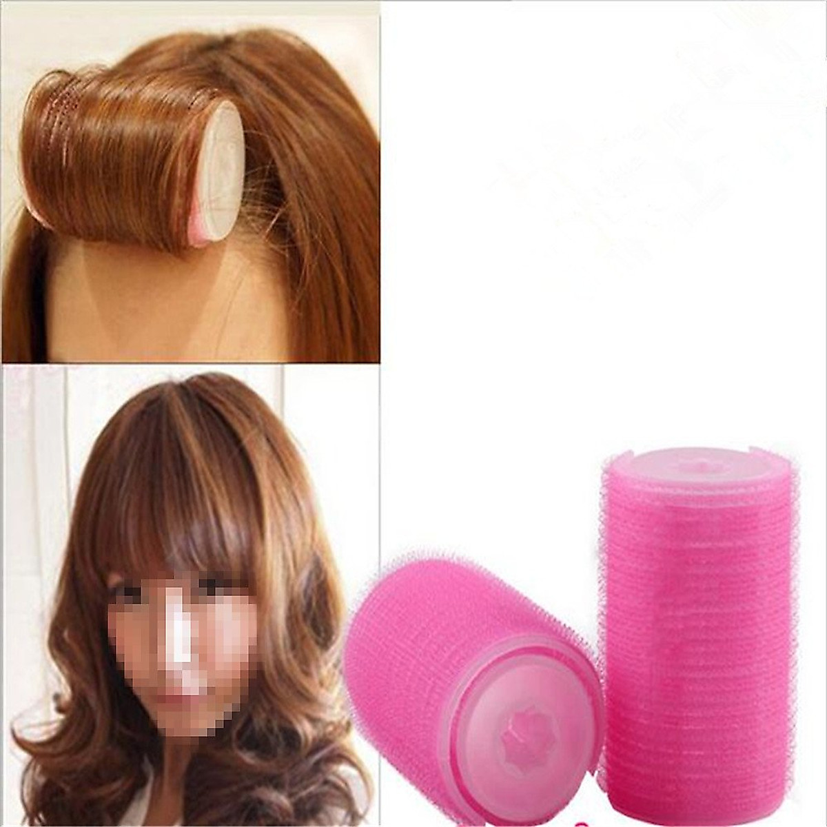 2Pcs/Set Plastic Hair Rollers Curlers Bangs Self-Adhesive Hair Volume Hair Curling Styling Tools Magic Women DIY Makeup Tools S