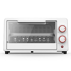 Multifunctional Countertop Flow Toaster Oven, Household Large-Capacity 10L Double-Layer Baking Electric Oven, Automatic Mini Electric Fryer (White)