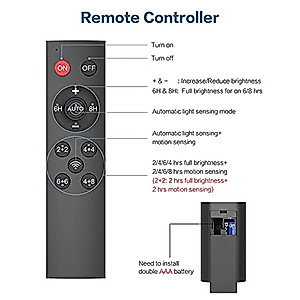 HYPERAZA Solar Street Light, 800W Solar Flood Light Outdoor Motion Sensor Dusk to Dawn Solar Light with Remote Control IP66 Waterproof for Parking Lot, Stadium, Garden (Bright White)