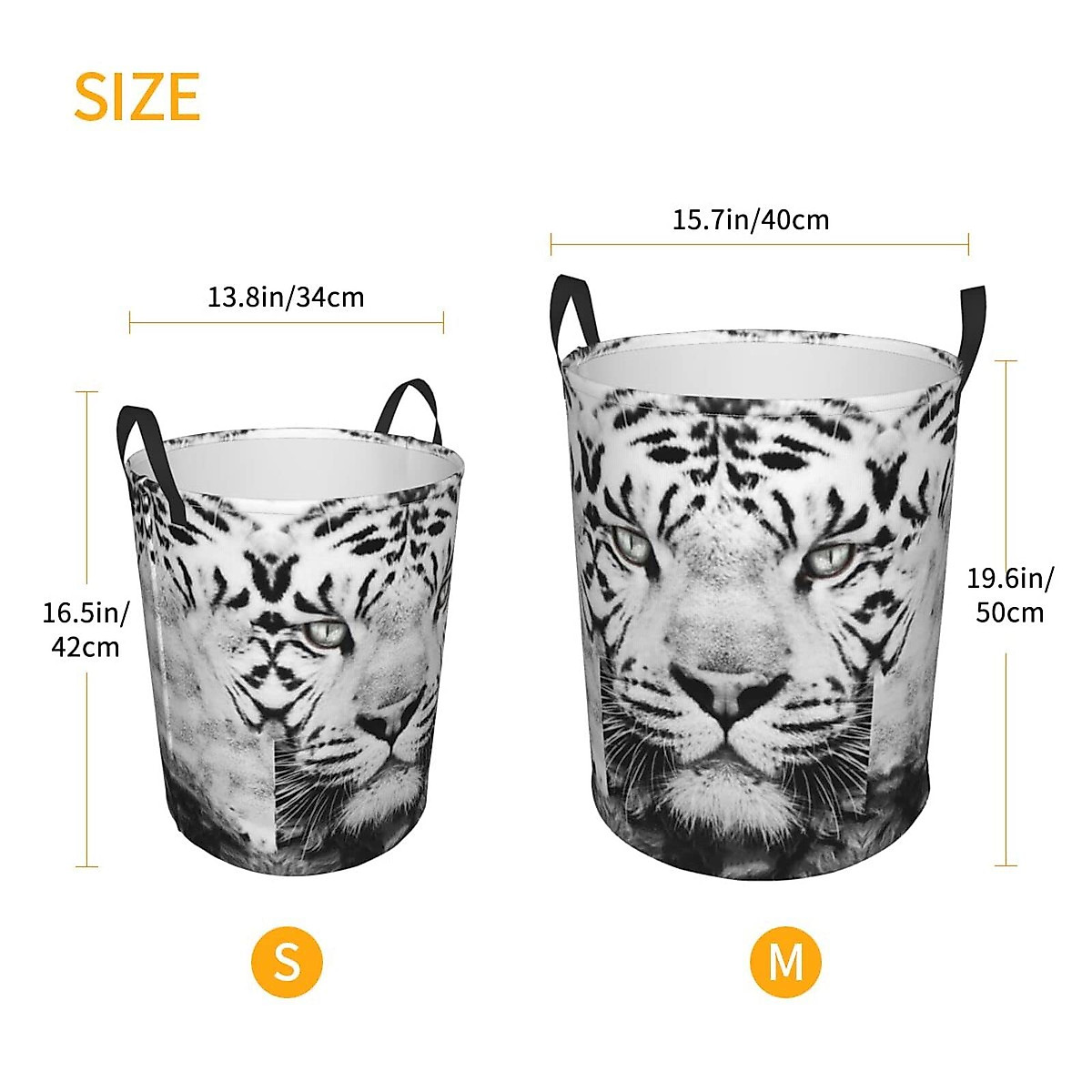 Tiger Laundry Hamper Cool Laundry Baskets Large Animal Hampers Toy Organizer Hamper Bag Dirty Clothes Storage Bin