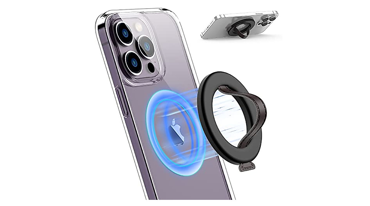 SUPMEGA Magnetic Phone Grip for MagSafe, Grip & Stand with Collapsible ...
