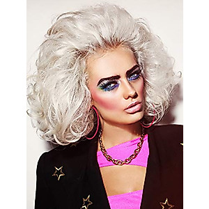 Hicarer 6 Pairs 80s Neon Hoop Earrings Women Color Lightweight Hoop Earrings Pendant for 80s Party Retro Costume Accessory