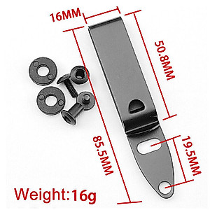 TEAMWILL 2PCS K Sheath Waist Clip Belt Knife Sheath Fit for Kydex Sheath IWB IWB-2 Holster (2PCS (S+M+L))