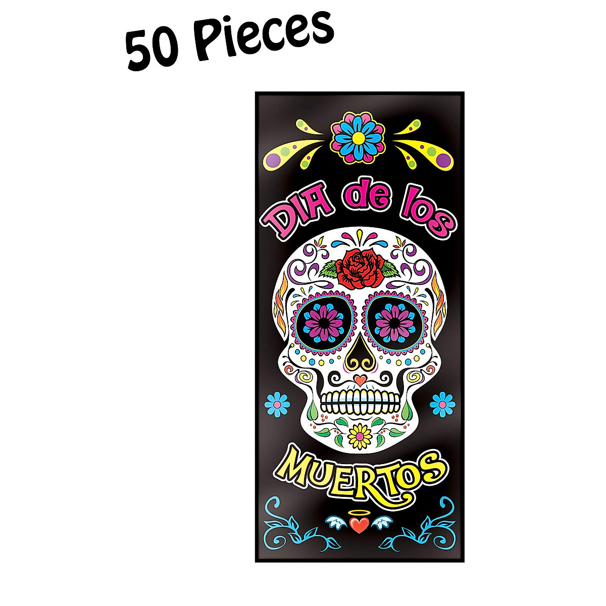 Day Of The Dead Treat Bags With Twist Ties Pack of 2
