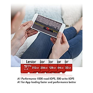 Lexar 64GB Micro SD Card 2 Pack, microSDXC UHS-I Flash Memory Card with Adapter - Up to 100MB/s, U3, Class10, V30, A1, High Speed TF Card (2 microSD Cards + 1 Adapter)