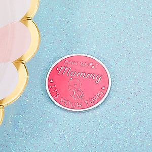 First Time Mothers Fathers Day Gifts for New Mom Dad Mommy Daddy New Parent Decision Coin for New Mom Dad New Baby Gifts for Friend Boss Coworker Birthday Gifts for Husband Wife One-Piece Double-sided