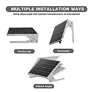 Allto Solar 20W 30W Adjustable Solar Panel Tilt Mount Mounting Bracket with Durable Stainless Steel Tilt Legs + 5 Precise Hole Placement for RV, Roof, Boat, Shed, Any Off-Grid Solar Systems