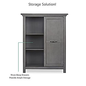 Evolur Belmar Tall Chest Dresser, 38x20.25x48 Inch (Pack of 1), Rustic Grey