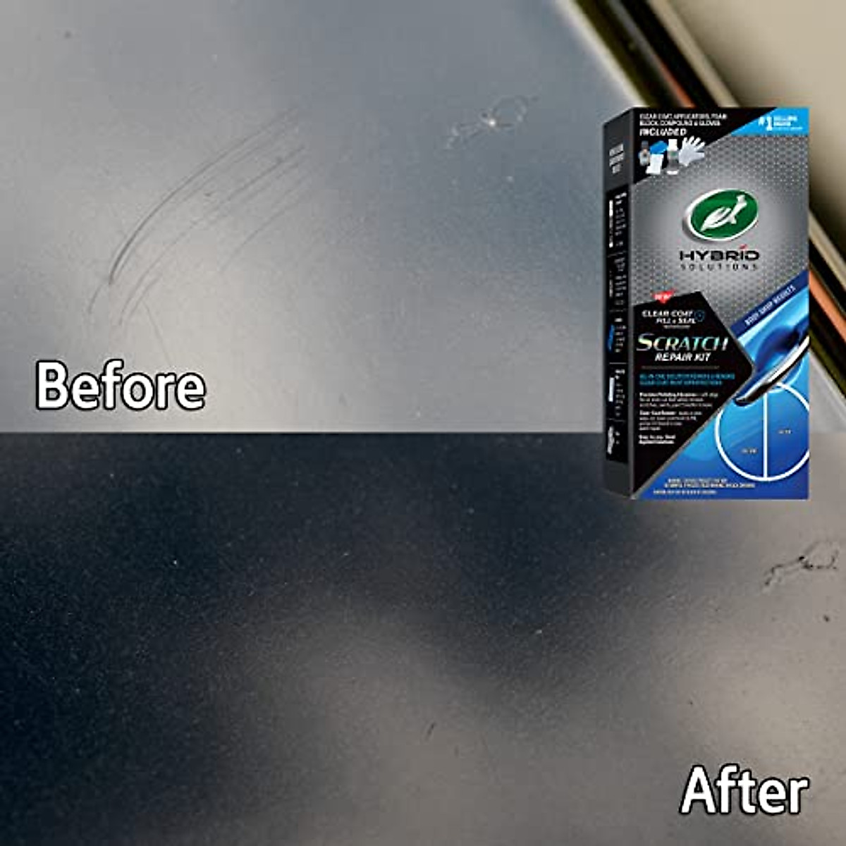 Turtle Wax 53836 Hybrid Solutions Scratch Repair Kit, Car Remover and Restorer That Repairs Surface Scratches, Swirls, Paint Transfer More, Boxed Kit